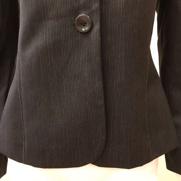 G2000 | Jackets & Coats | G200 Black Pinstriped Blazer Jacket Wool ...